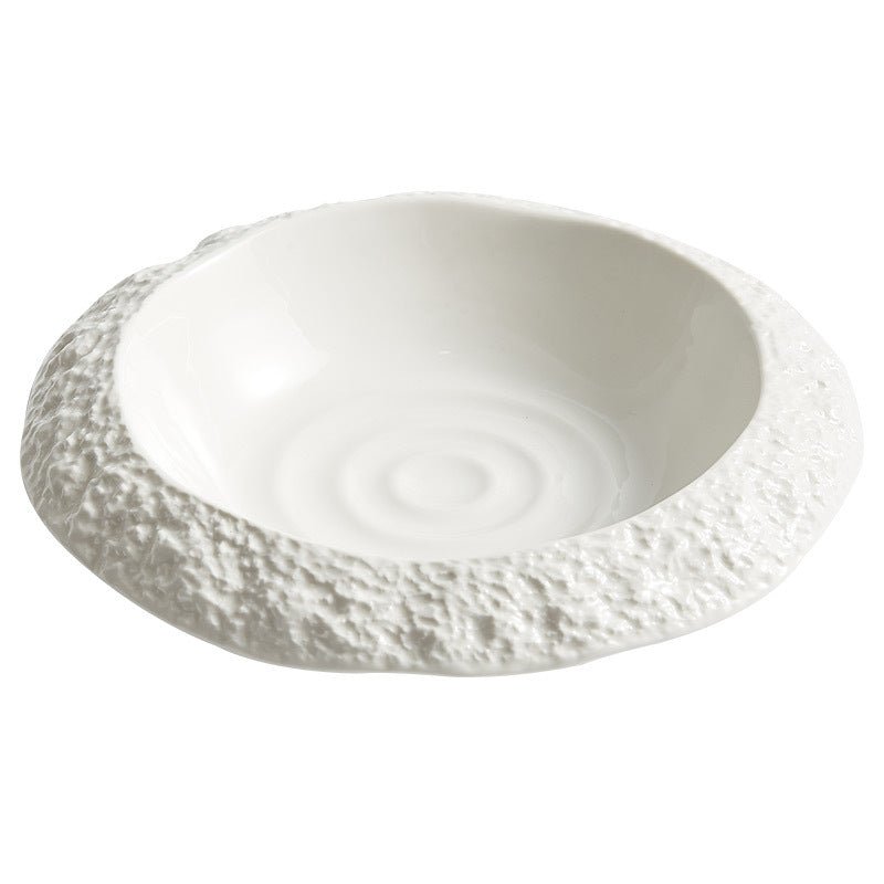 Rock Pattern Ceramic Deep Plates – TableGlow